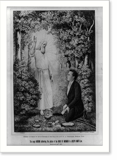 Historic Print, The angel Moroni delivering the plates of the Book of ...