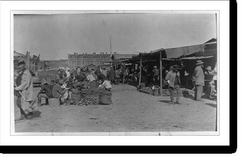 Historic Print, The barakholka - principal marketplace in Chita ...