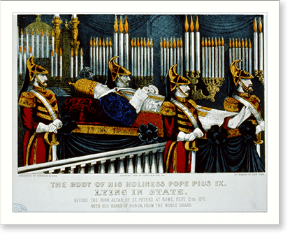 Historic Print, The body of his holiness Pope Pius IX: lying in state ...
