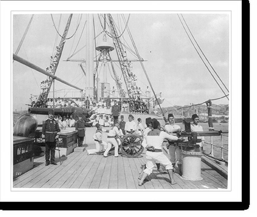Historic Print, [The cannon drill on the Imperial Ironclad Frigate ...