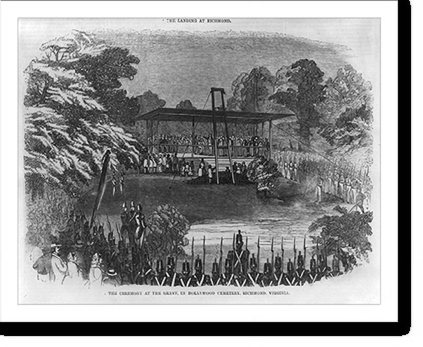 Historic Print, The ceremony at the grave, in Hollywood Cemetery ...