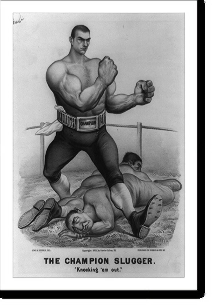 Historic Print, The champion slugger. Knocking 'em out".Edw. W. Kemble ...