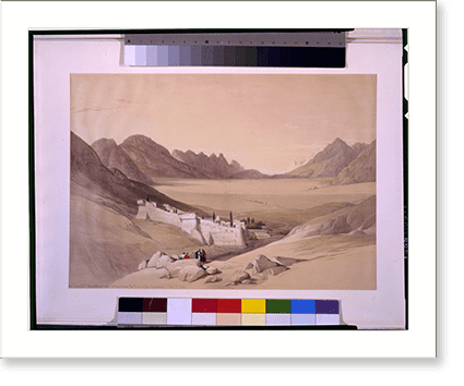 Historic Print, The convent of St. Catherine Mount Sinai looking ...