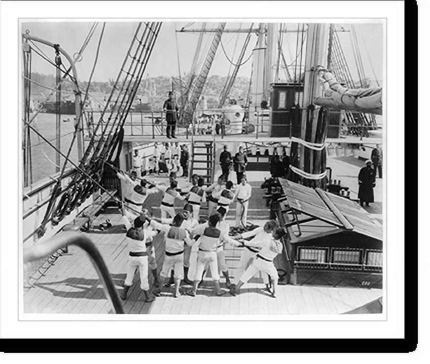 Historic Print, [The crew hanging the ship's lifeboats on the Imperial ...