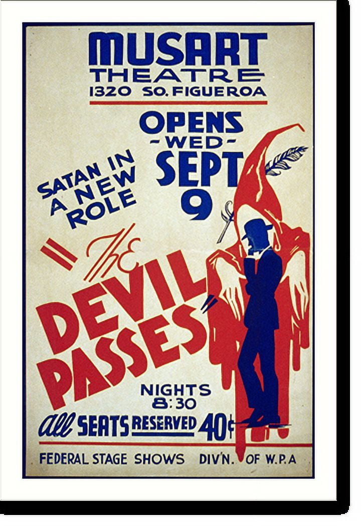 Historic Print, The devil passes" Satan in a new role.", 16" x 20 ...