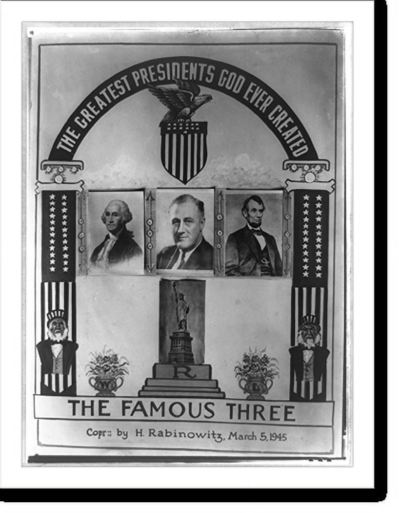 Historic Print, The famous three. The greatest presidents God ever ...