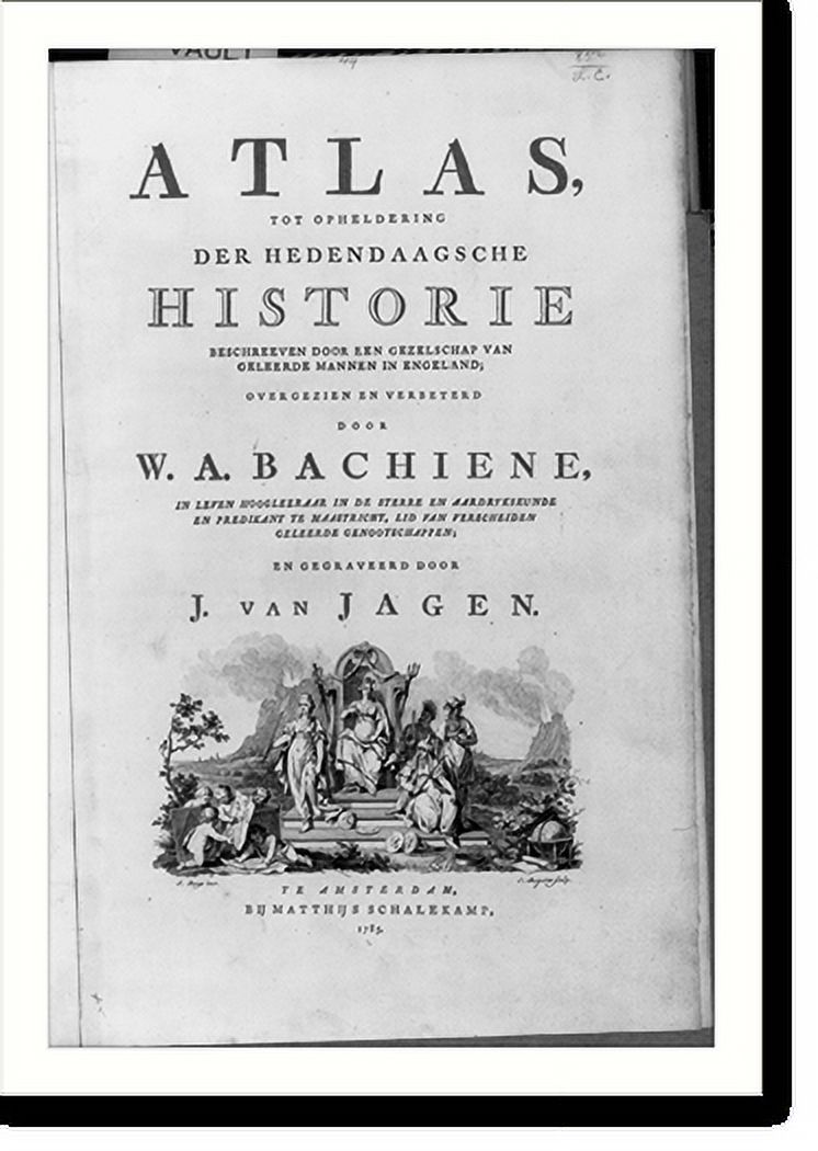 Historic Print, [The goddess of geography surrounded by figures ...