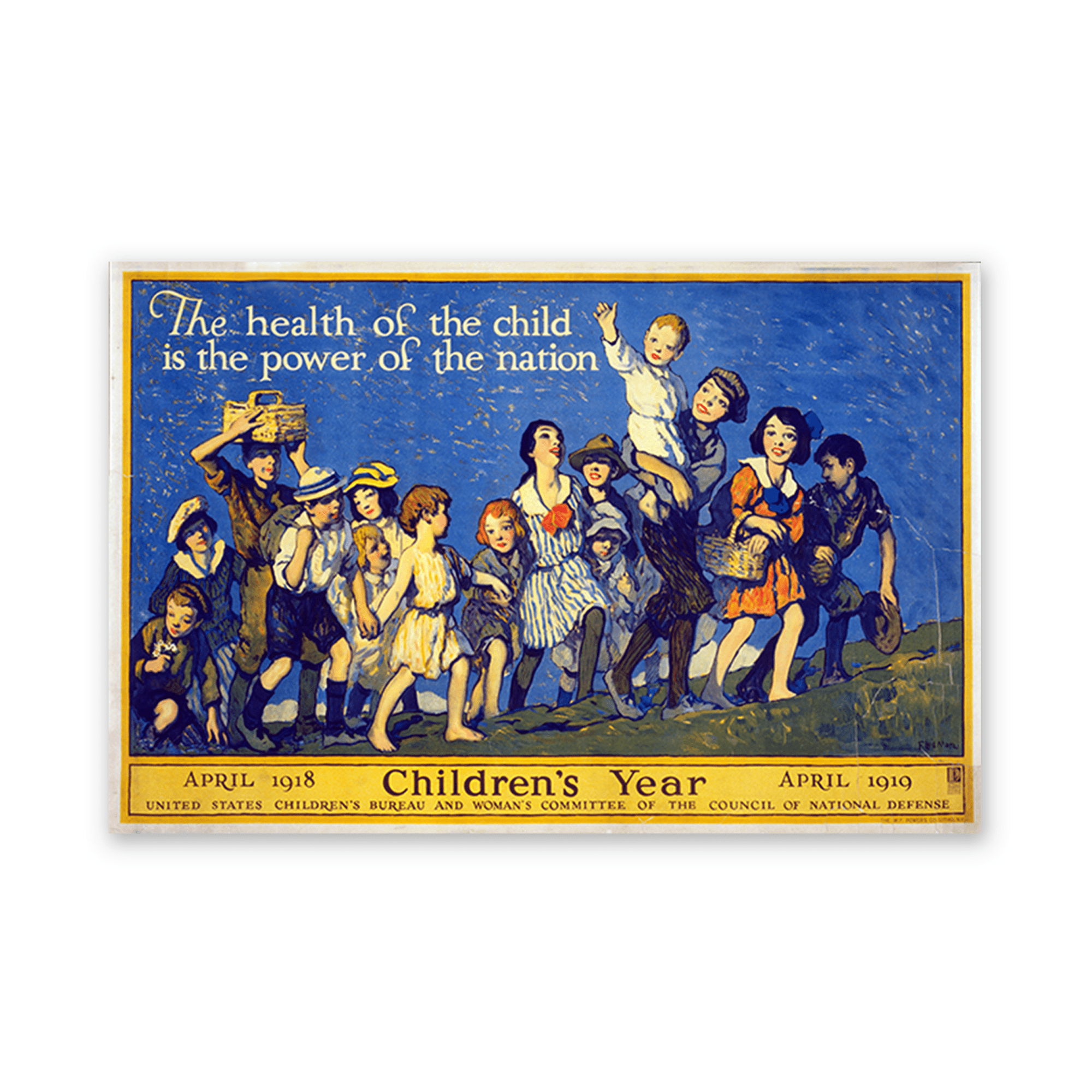 Historic Print, The health of the child is the power of the nation ...