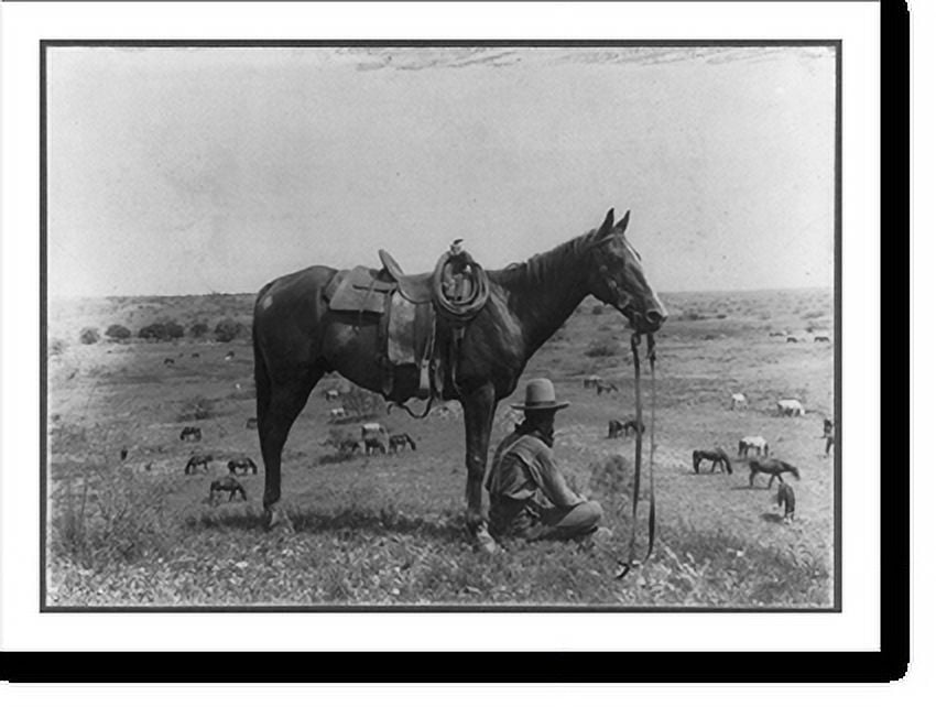 Historic Print, The horse wrangler.Erwin E. Smith, Bonham, Texas., 16 ...