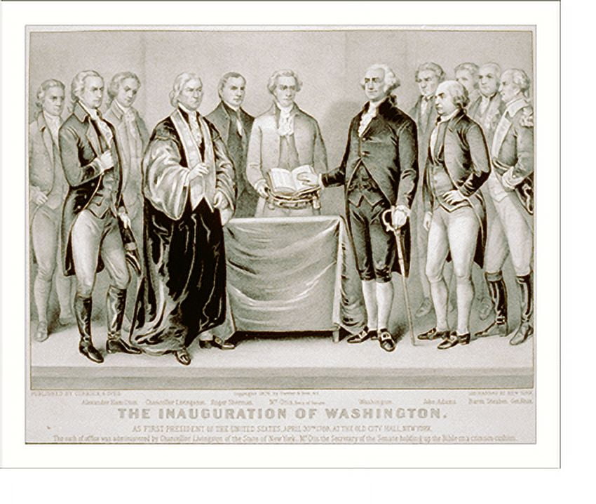 Historic Print, The inauguration of Washington: as first President of ...