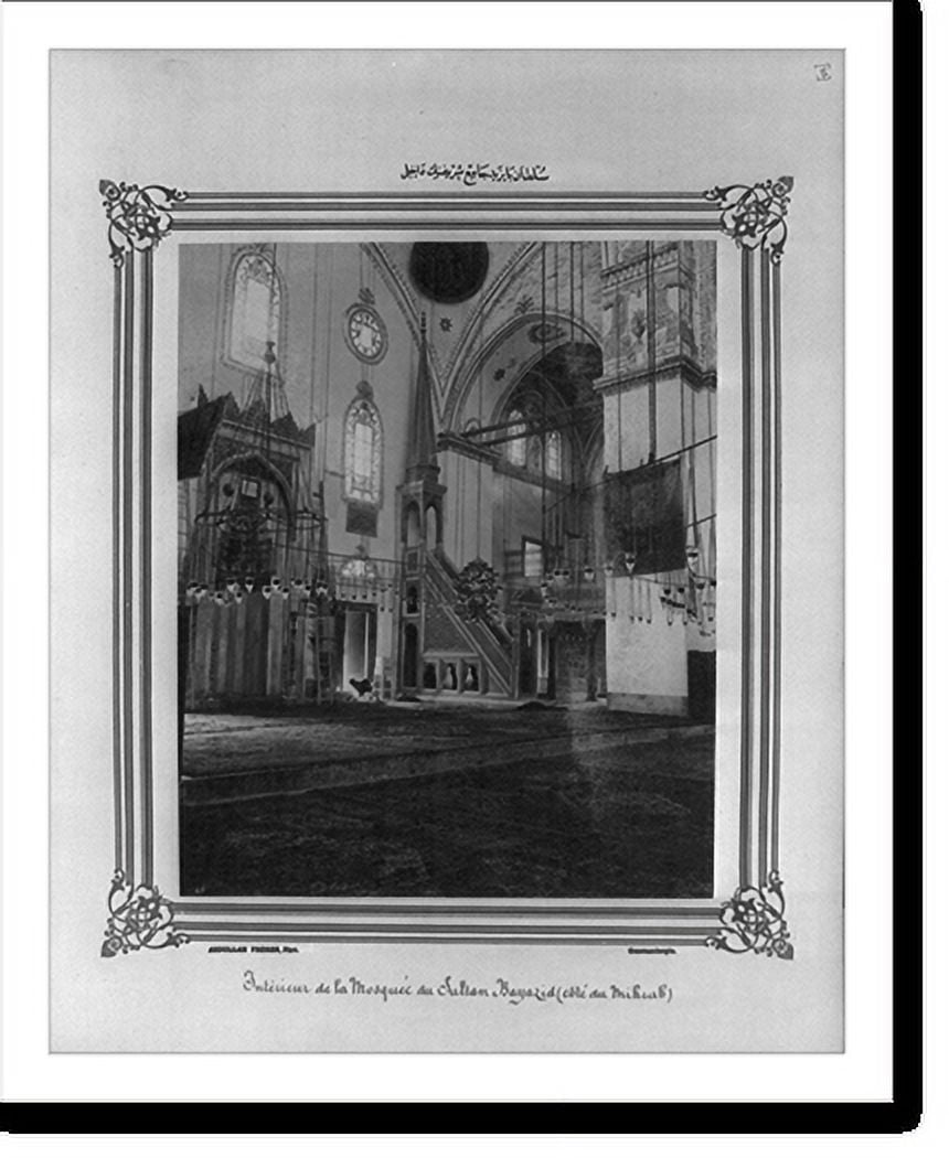 Historic Print, [The interior of the Sultan Beyazit Camii (mosque ...