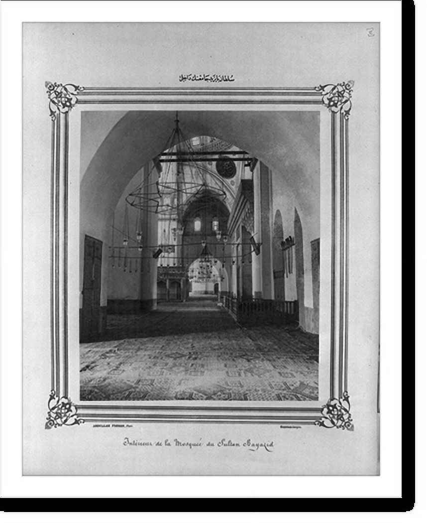 Historic Print, [The interior of the Sultan Beyazit Camii (mosque ...