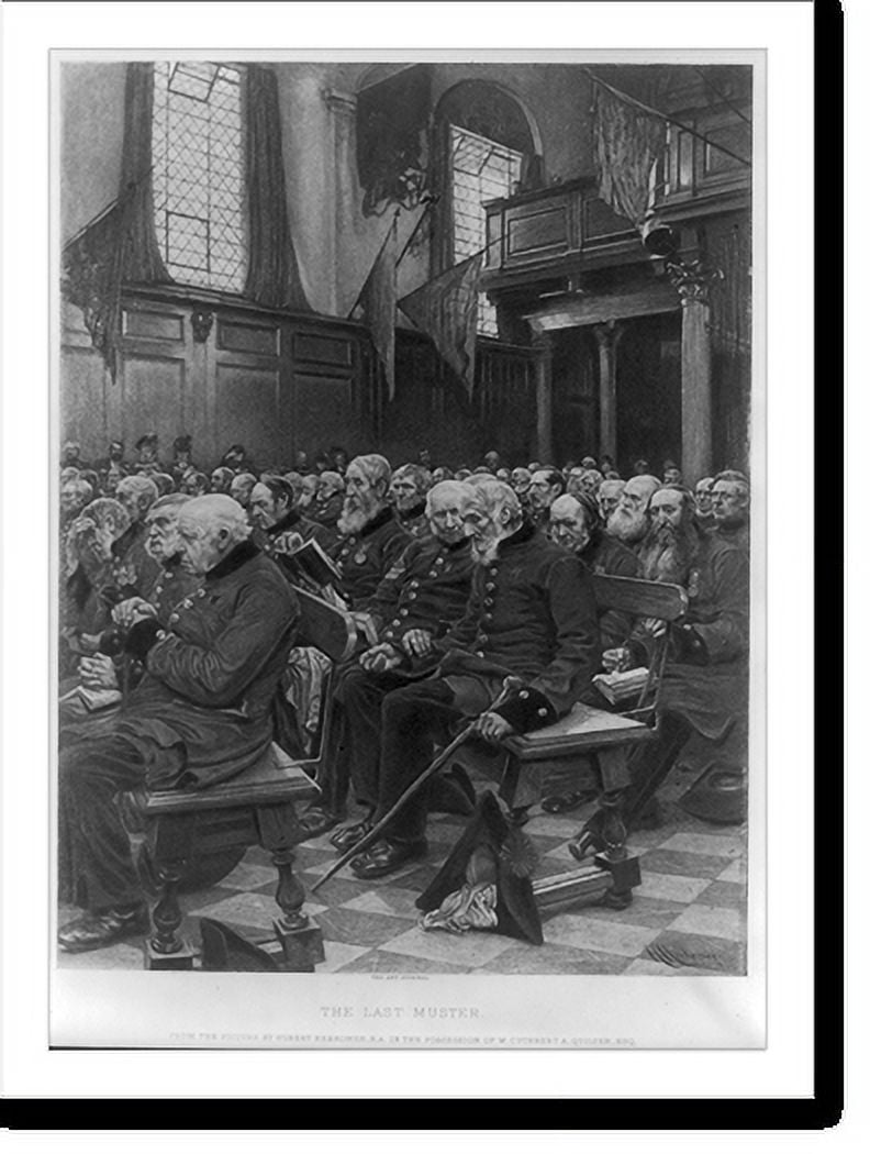 Historic Print, The last muster.painted by Hubert Herkomer ; engraved ...