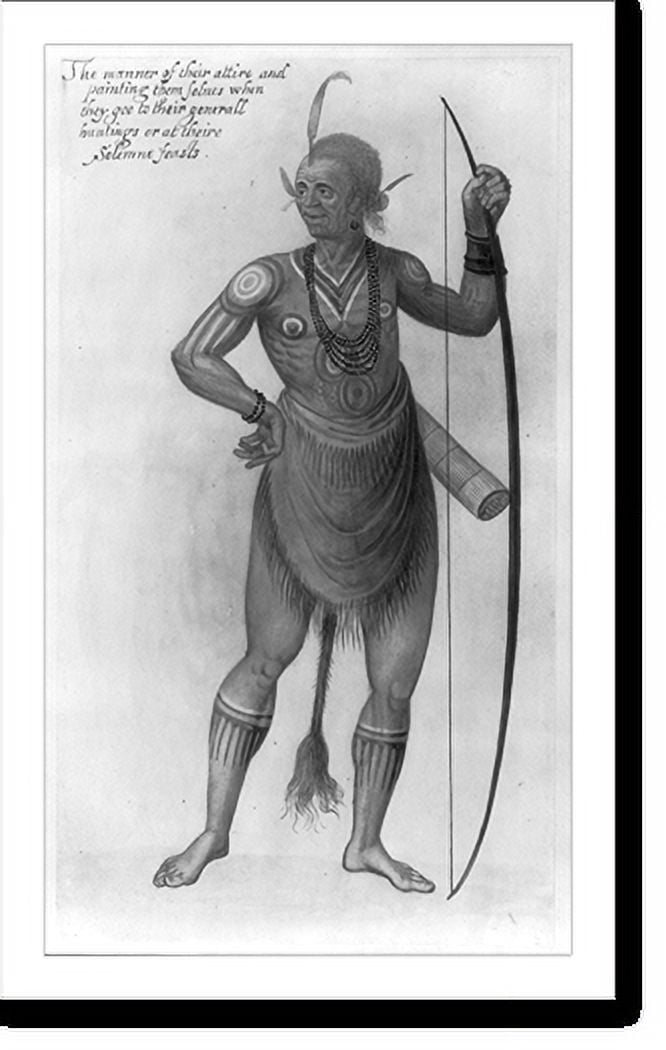 Historic Print, The manner of their attire and painting themselves when ...