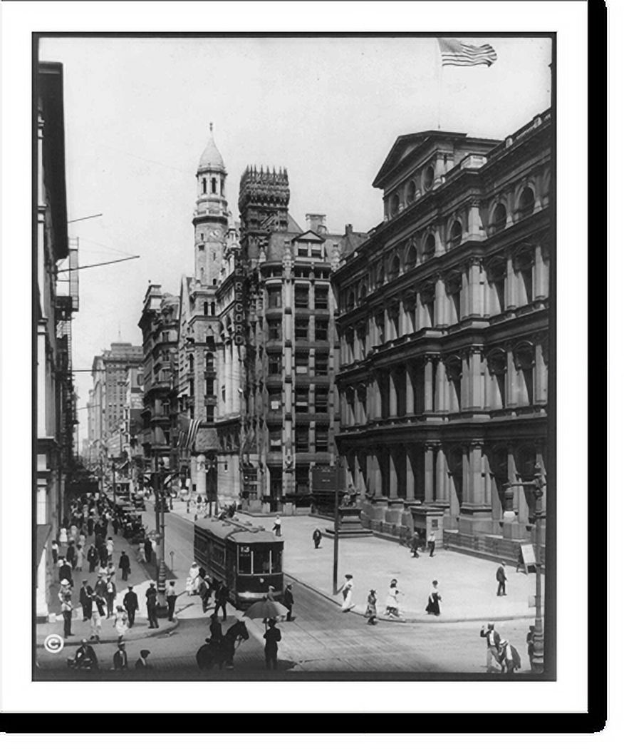 Historic Print, The old Phila. Record" newspaper office. Chestnut St ...