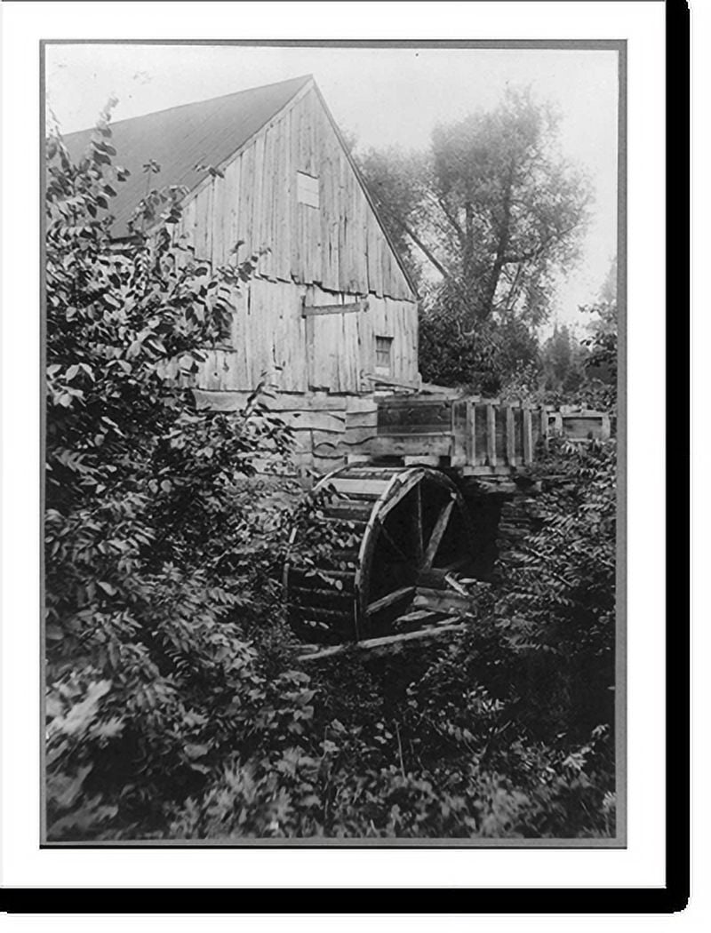 Historic Print, The old mill in the Pennsylvania German settlement ...