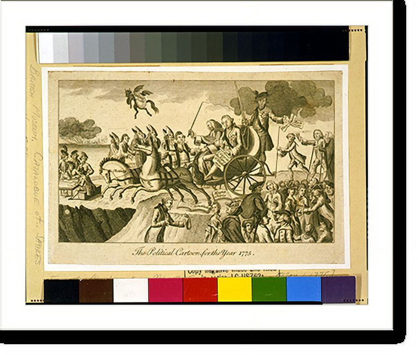 Historic Print, The political cartoon for the year 1775 - 2, 16" x 20 ...
