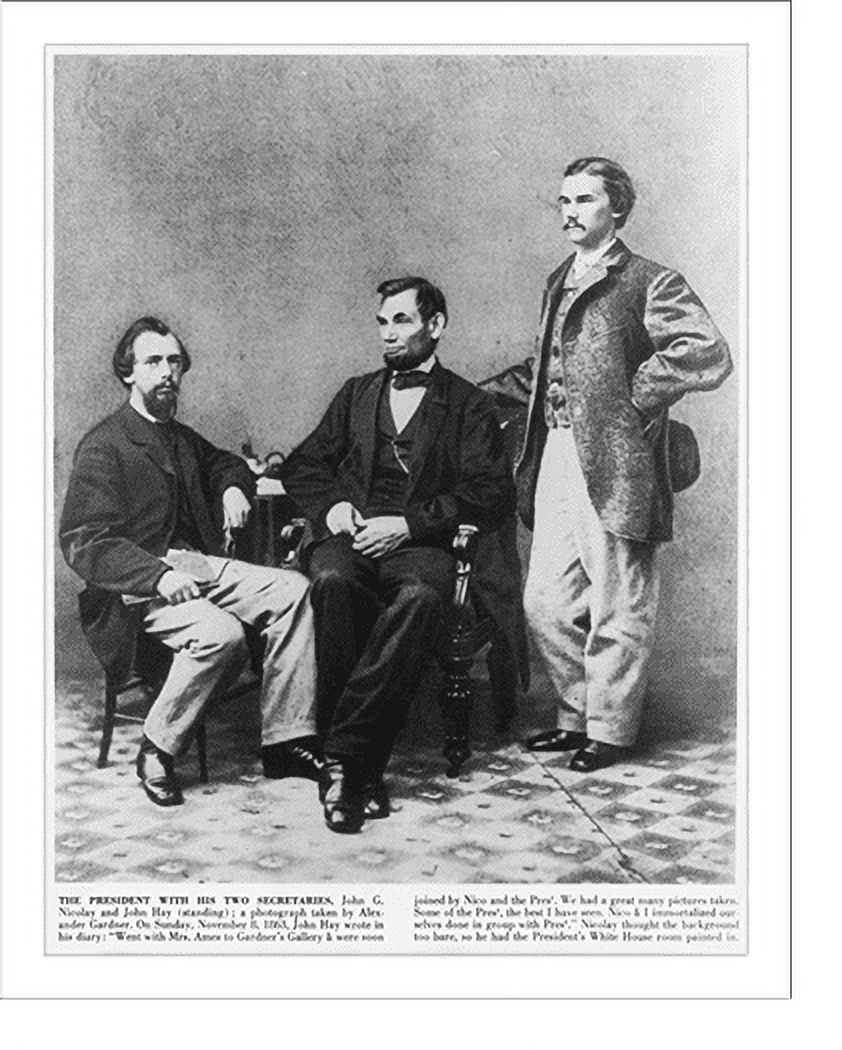Historic Print, The president with his two secretaries, 16" x 20 ...