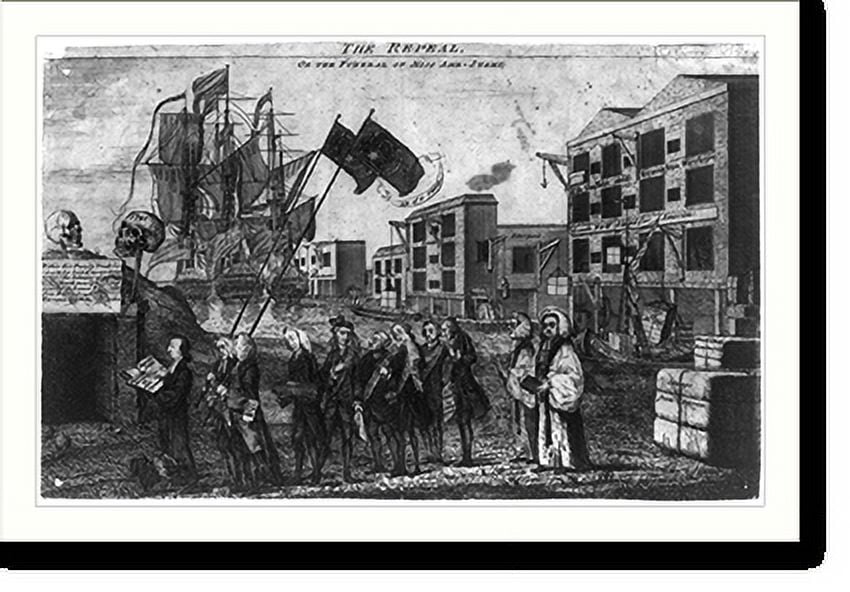 Historic Print, The repeal, or the funeral procession of Miss Americ-Stamp - 2, 16" x 20 ...