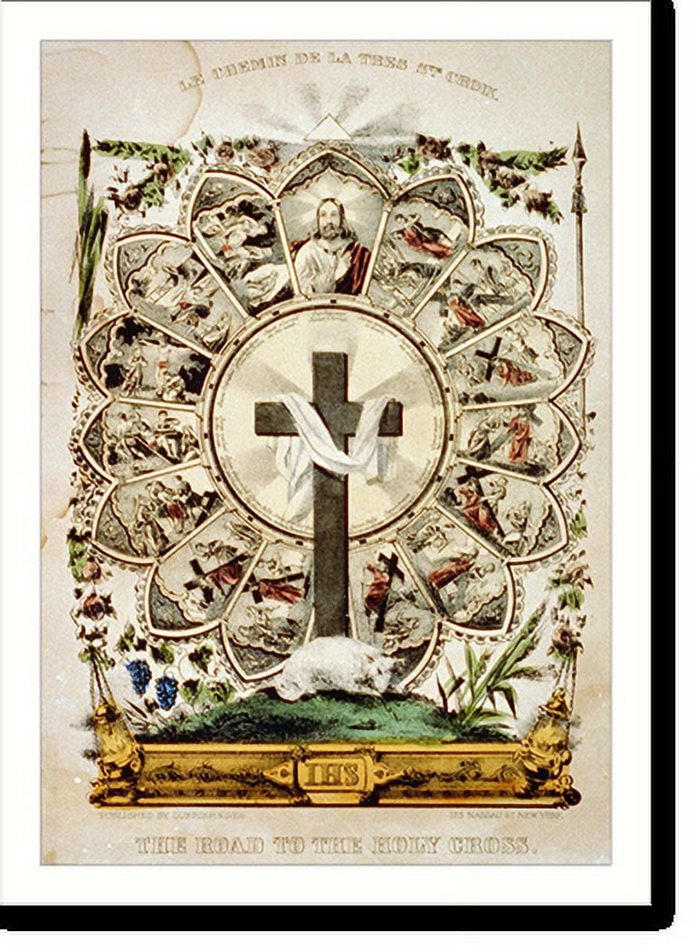 Historic Print, The road to the holy cross: le chemin de la tres Ste ...
