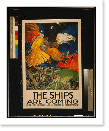 Historic Print, The ships are coming United States Shipping Board ...