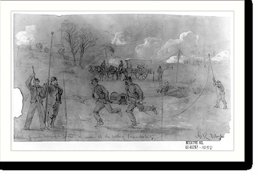 Historic Print, The signal telegraph train as used at the battle of ...