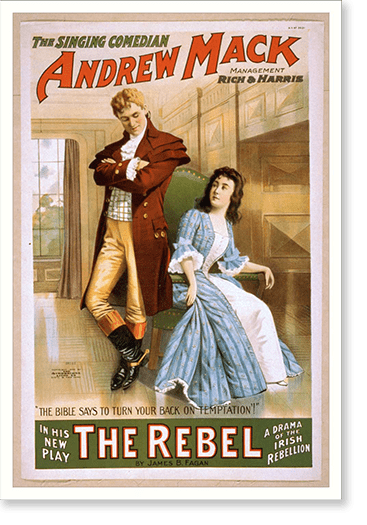 Historic Print, The singing comedian Andrew Mack in his new play The ...