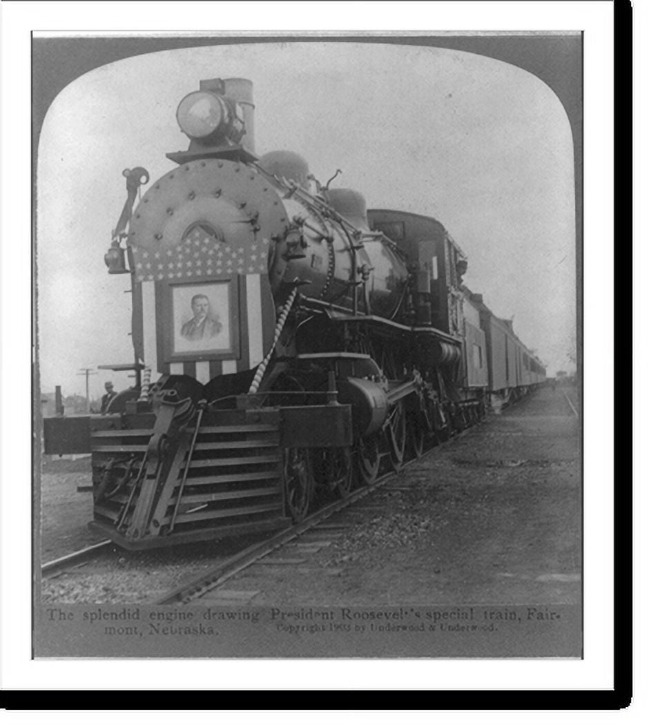 Historic Print, The splendid engine drawing President Roosevelt's ...