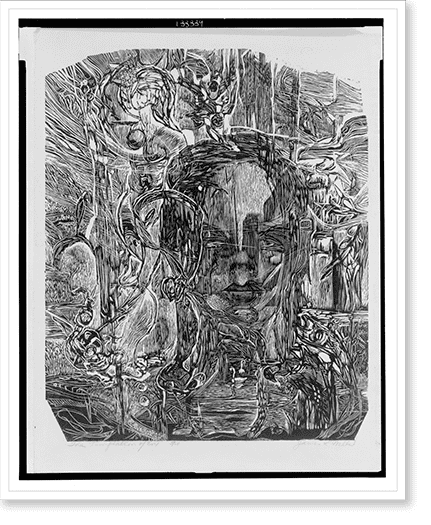 Historic Print, The temptation of Eve.James L. Wells., 16" x 20 ...