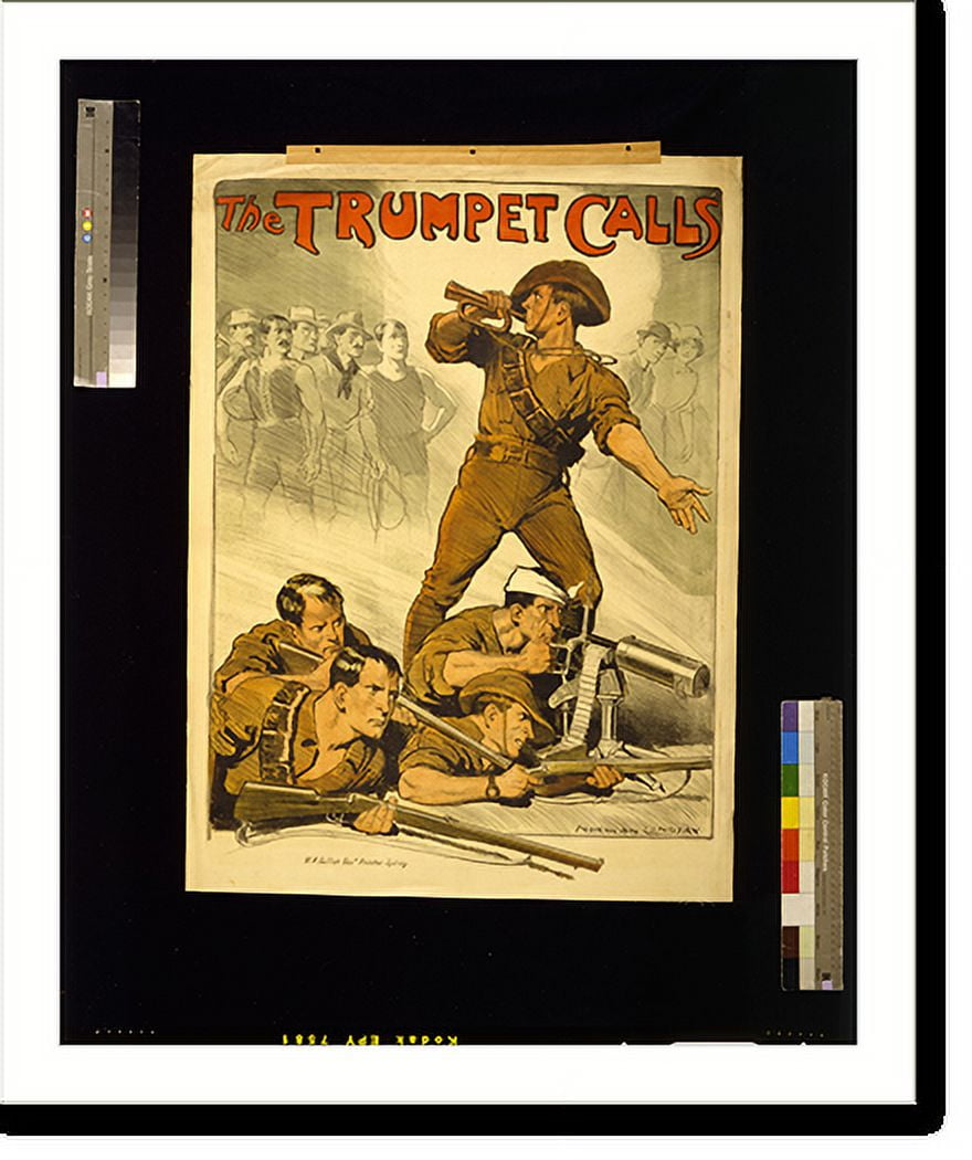 Historic Print, The trumpet calls.Norman Lindsay., 16" x 20" - Walmart.com