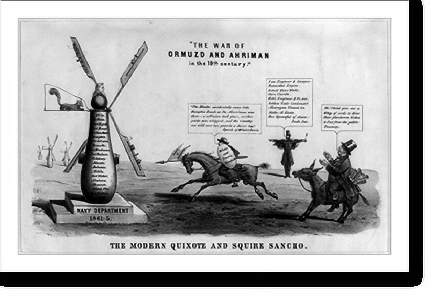 Historic Print, The war of Ormuzd and Ahriman in the 19th century.The ...