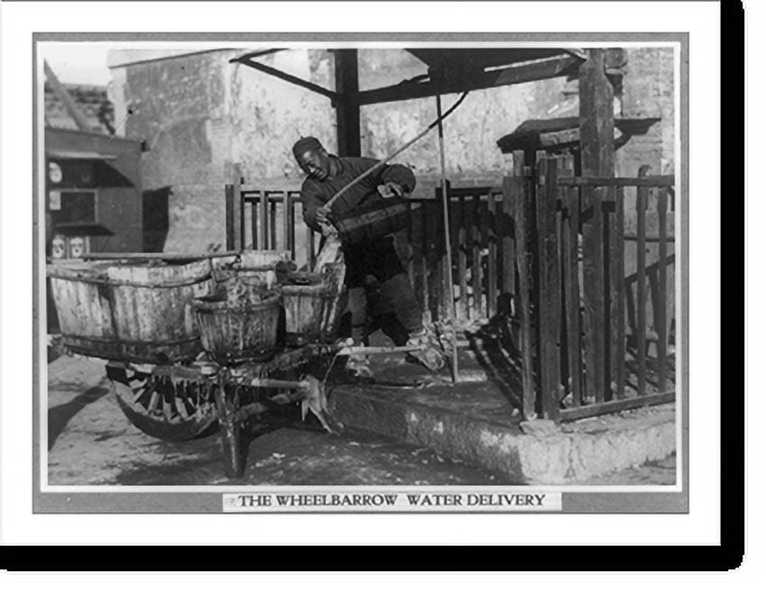 Historic Print, The wheelbarrow water delivery, 16" x 20" - Walmart.com