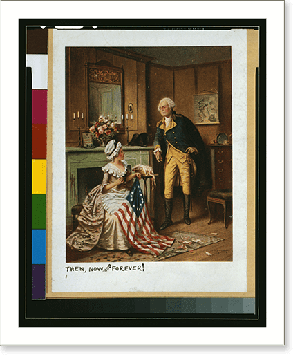 Historic Print, Then, now, and forever!.E. Percy Moran. - 2, 16" x 20 ...