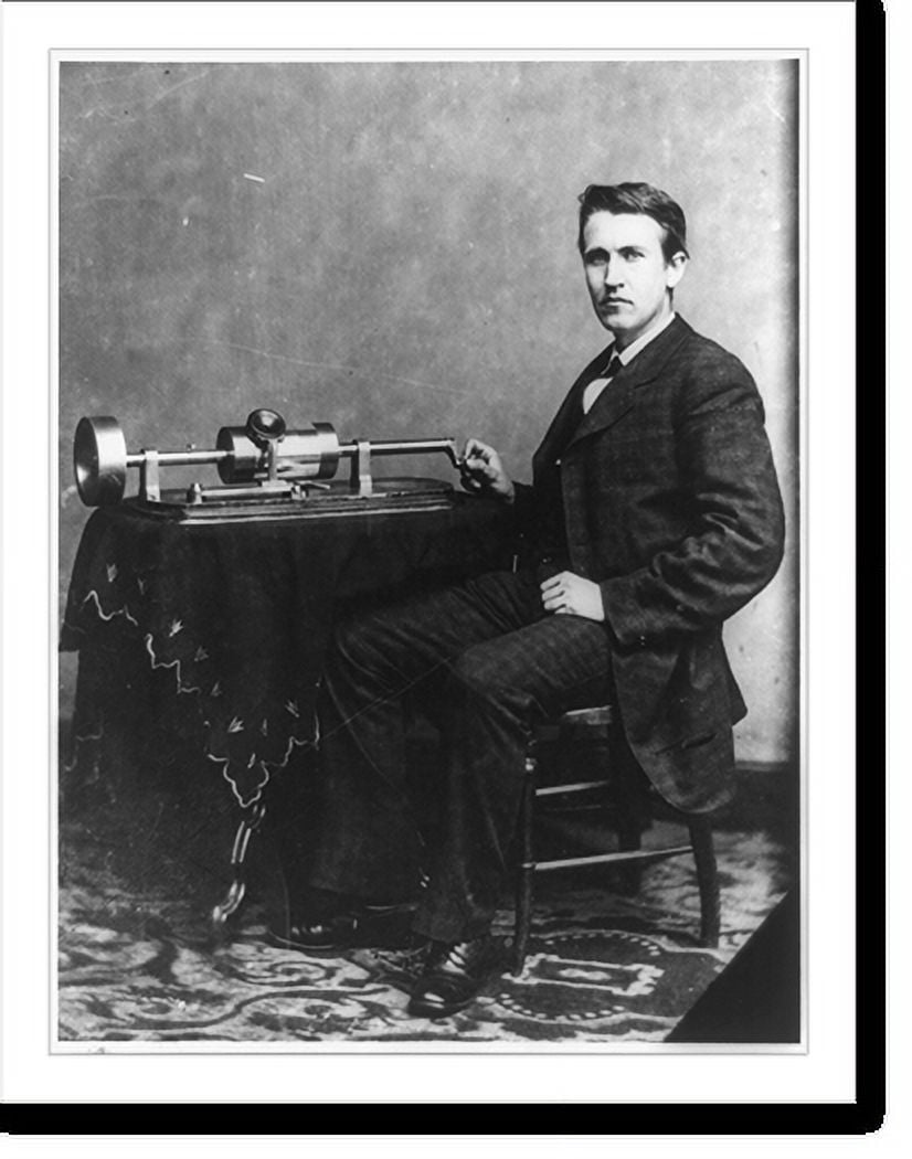 Historic Print, [Thomas Edison, full-length portrait, seated, facing ...