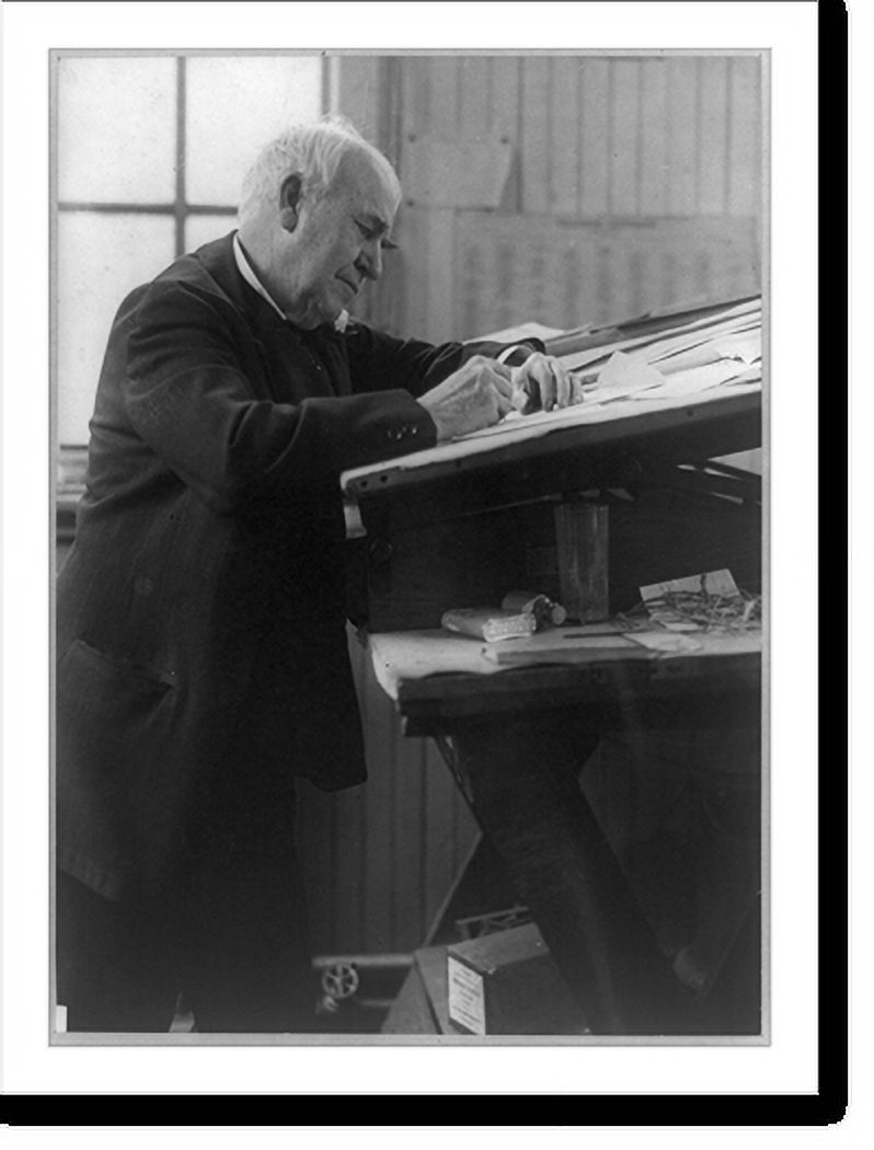 Historic Print, [Thomas Edison, three-quarter length portrait, standing ...