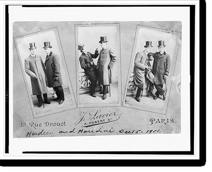 Historic Print, [Three full-length portraits of Harry Houdini and his ...