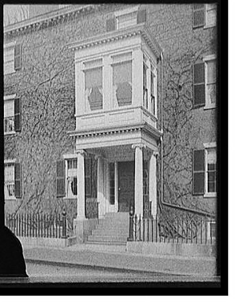 Historic Print, [Three-story house with second-story bay window over ...