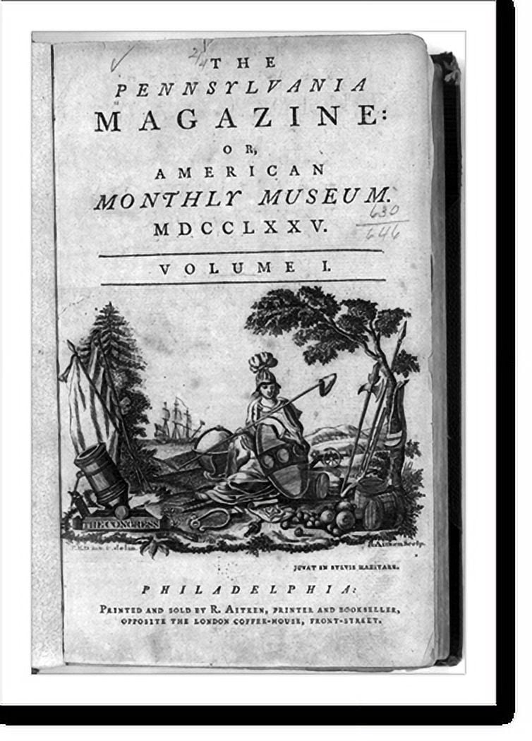 Historic Print, [Title page of Pennsylvania Magazine, Jan. 1775, illus ...