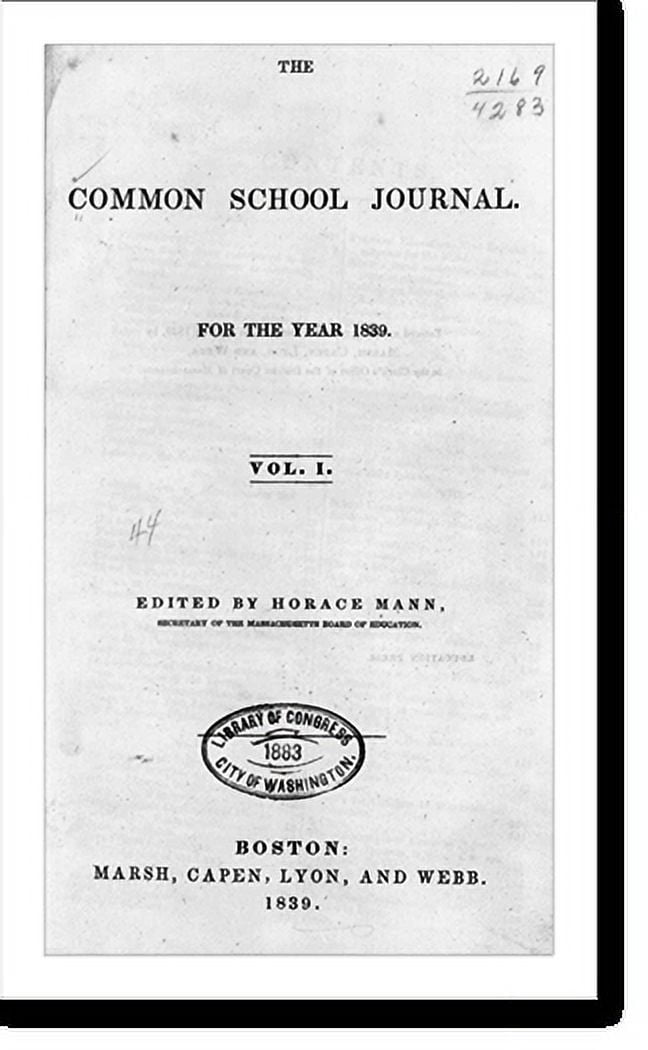 Historic Print, [Title page of] The Common School Journal. For the year ...