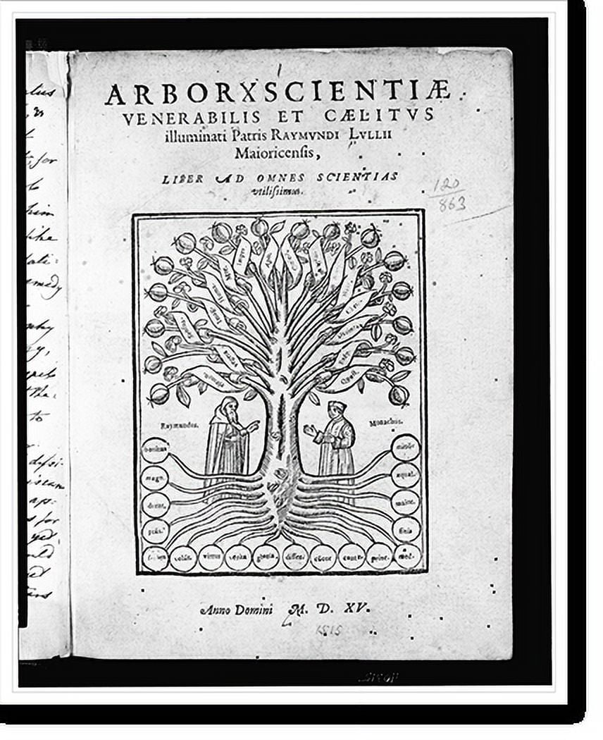 Historic Print, [Title page with illustration showing the tree of ...