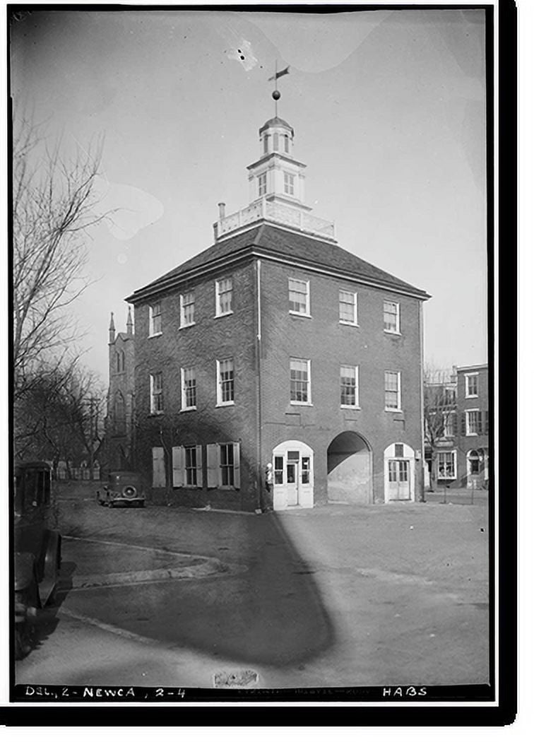 Historic Print, Town Hall, Second & Delaware Streets, New Castle, New ...
