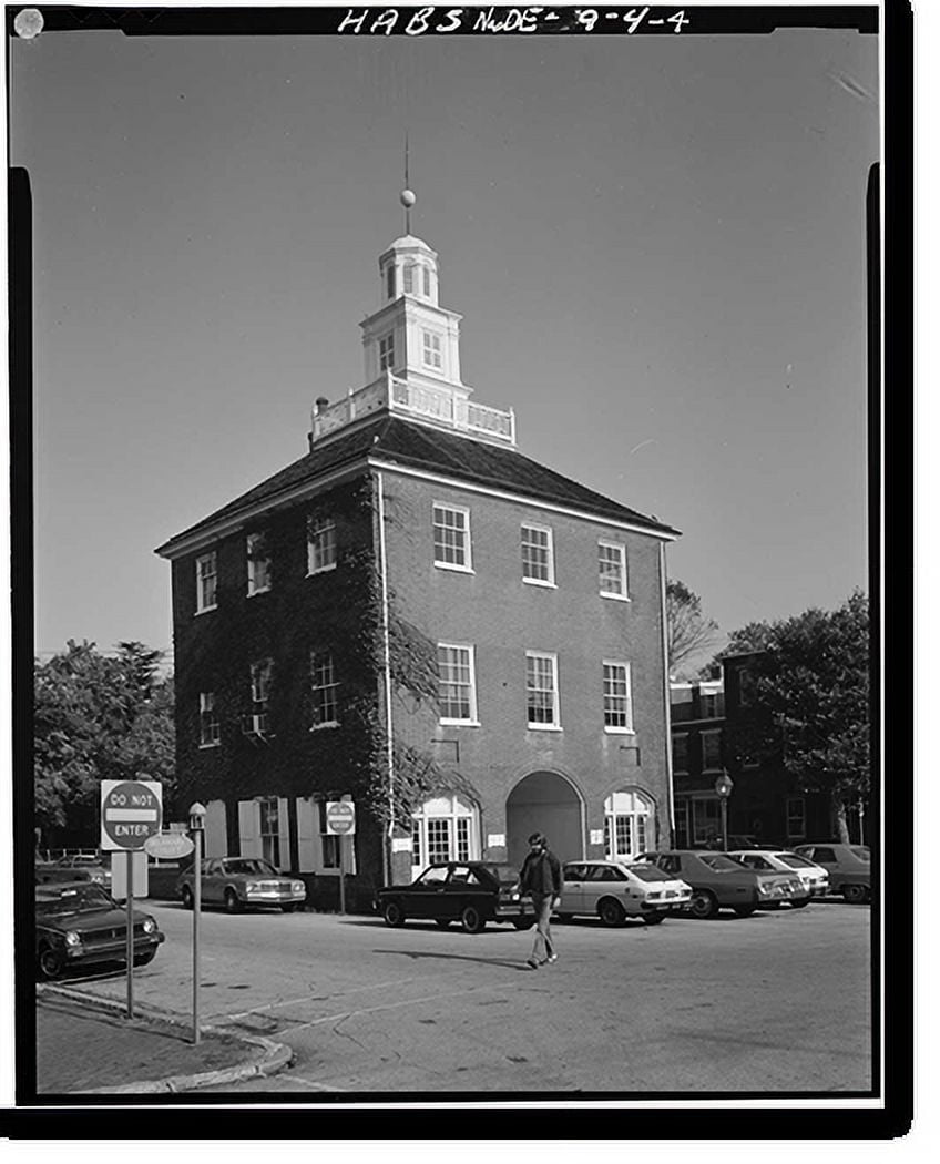 Historic Print, Town Hall, Second & Delaware Streets, New Castle, New ...