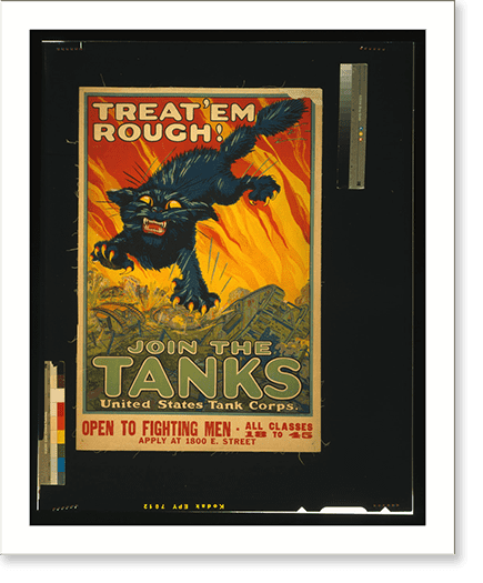 Historic Print, Treat 'em rough - Join the tanks United States Tank ...