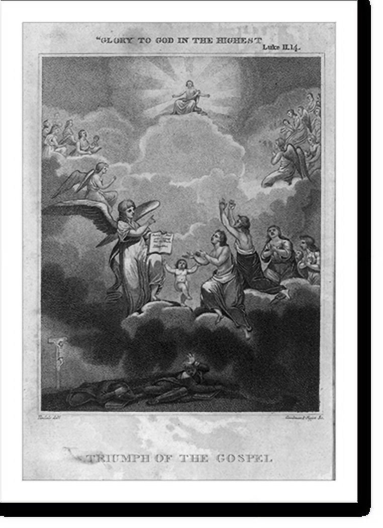 Historic Print, Triumph of the gospel - glory to God in the highest ...