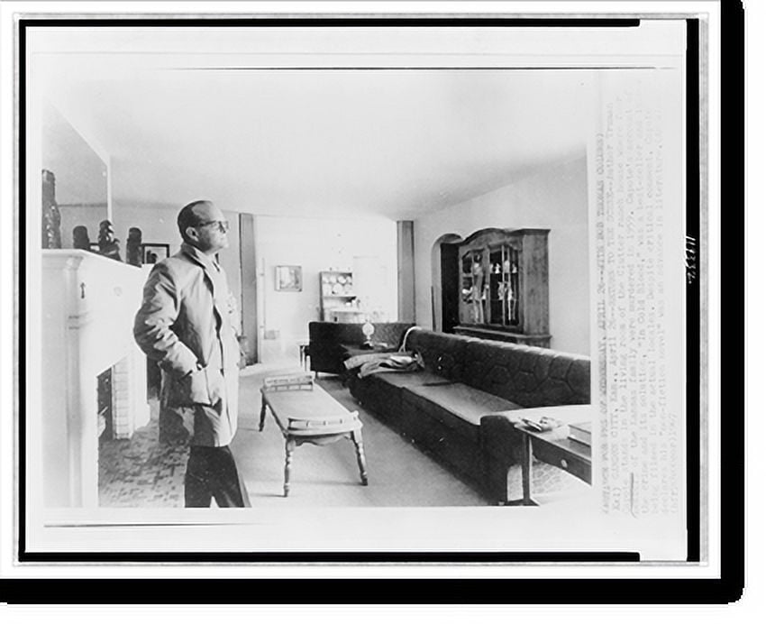 Historic Print, [Truman Capote, three-quarter length portrait, facing ...