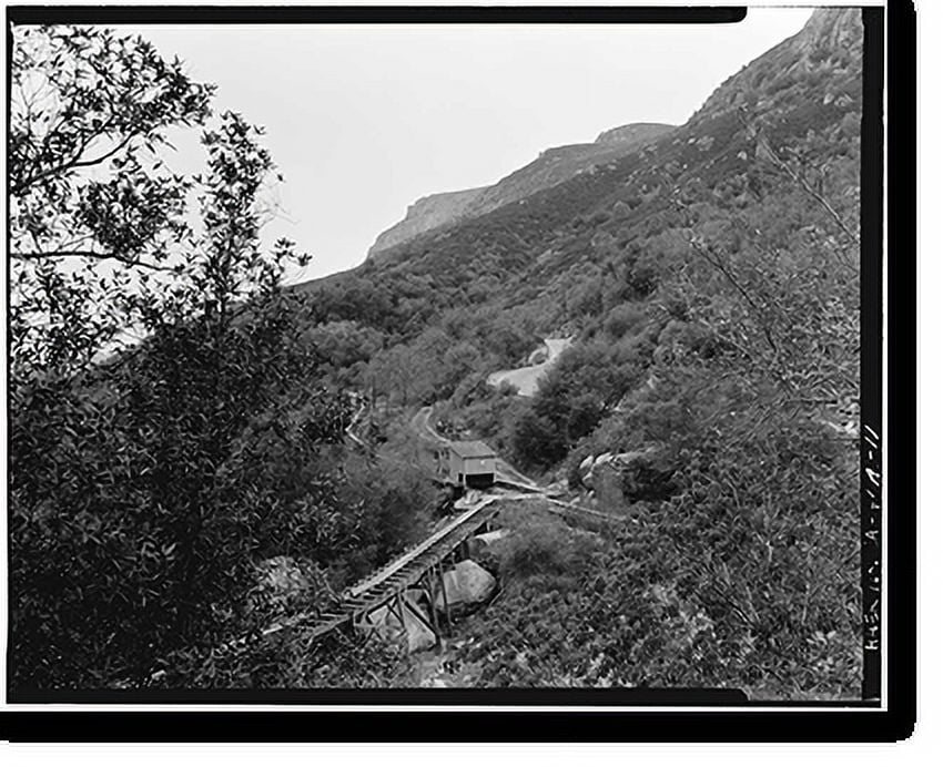 Historic Print, Tule River Hydroelectric Complex, Tule River Bridge ...