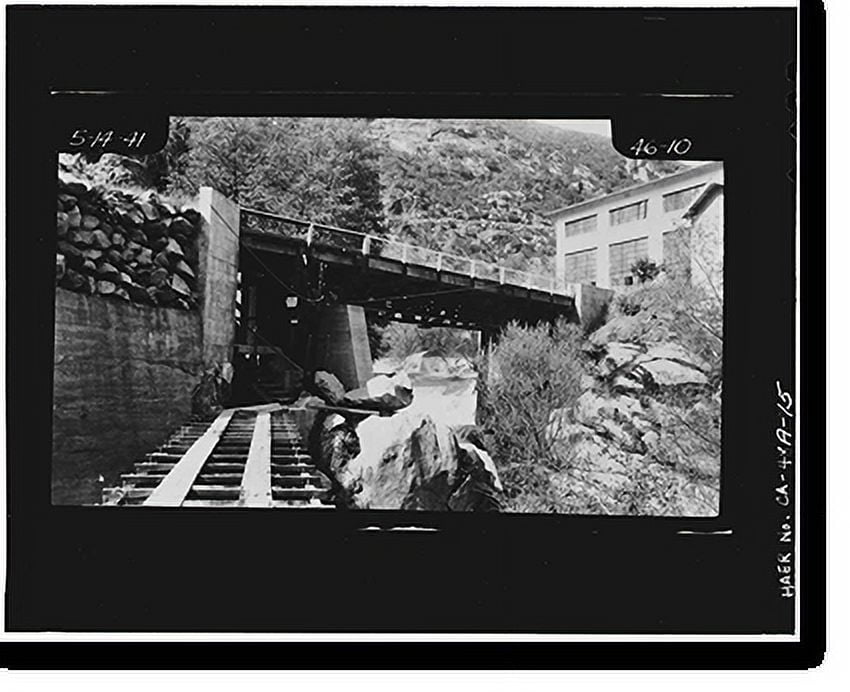 Historic Print, Tule River Hydroelectric Complex, Tule River Bridge ...