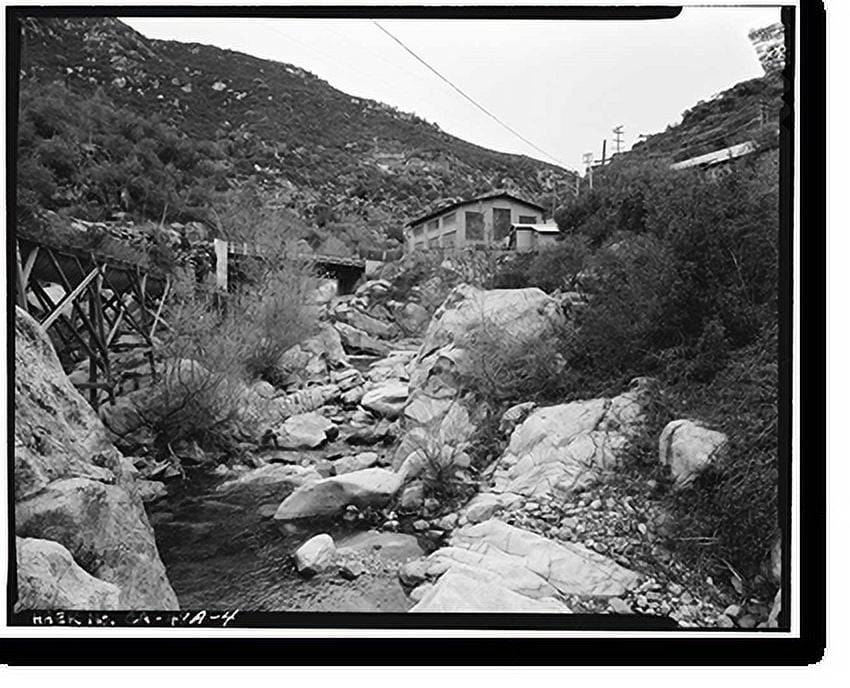 Historic Print, Tule River Hydroelectric Complex, Tule River Bridge ...