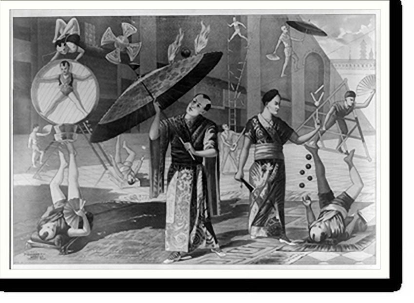 Historic Print, [Twelve Asian acrobats performing], 16" x 20" - Walmart.com