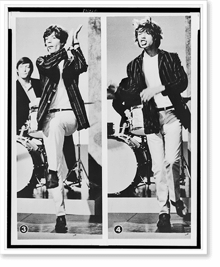 Historic Print, [Two images of Mick Jagger of The Rolling Stones in ...